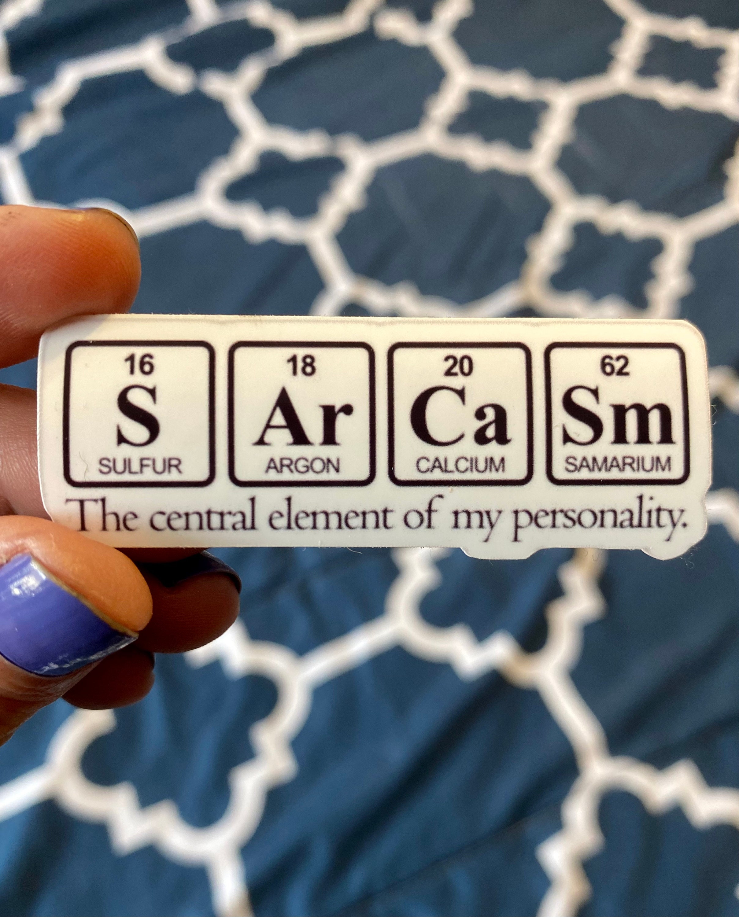 Sarcasm Periodic Table of Elements Sticker/decal - Etsy