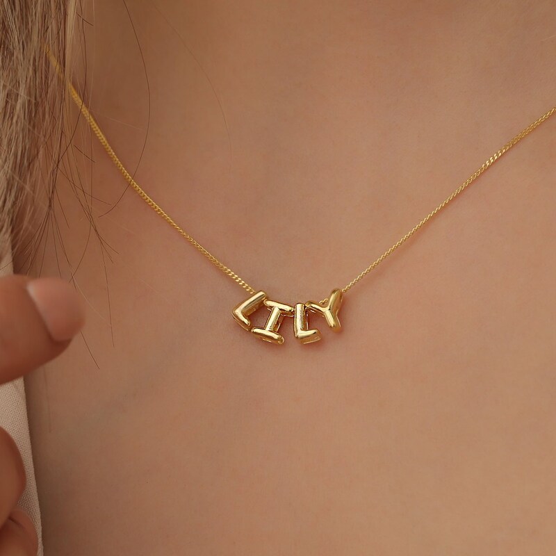 Letter Necklace - Etsy
