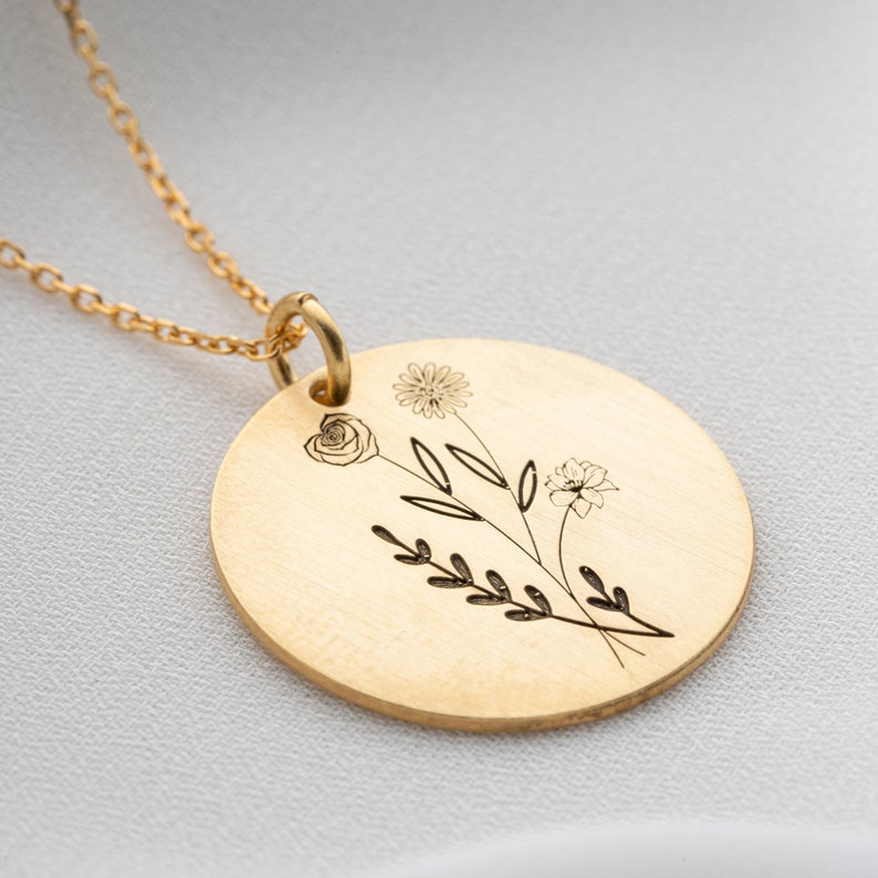 Sterling Silver Birth Flower Necklace Snowdrop Flower - Etsy