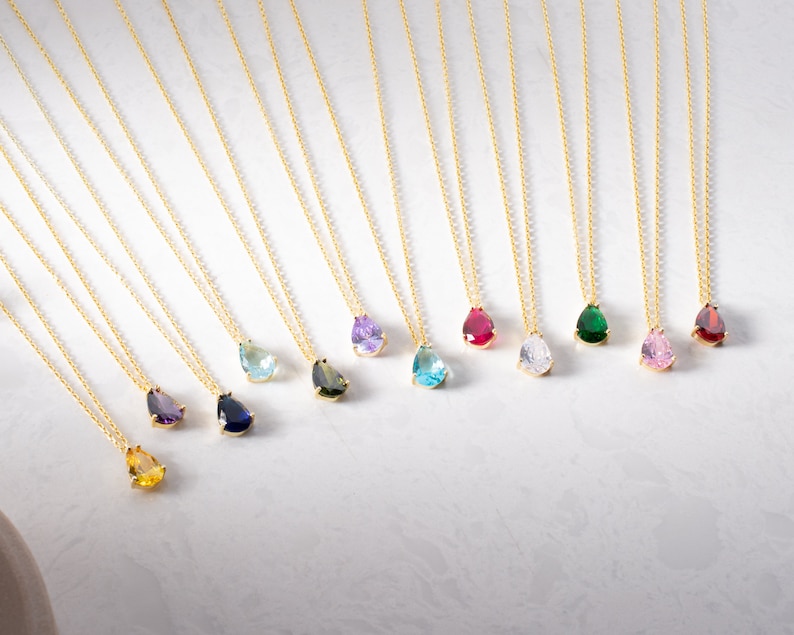 Emerald Green Birthstone Necklace May Birthstone Necklace - Etsy