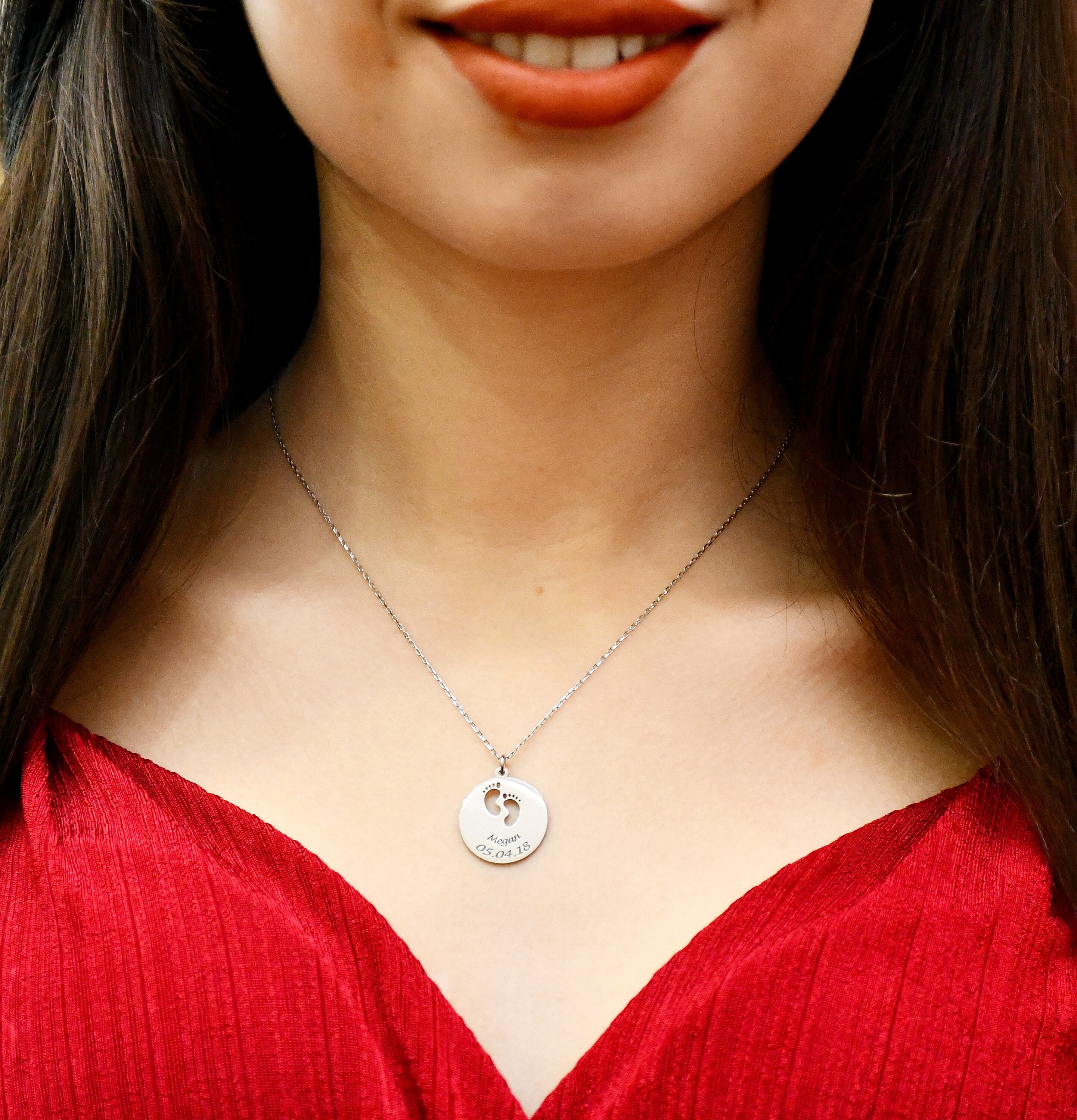 New Mom Necklace, Baby Name Necklace, Gift for New Mom, First Time ...