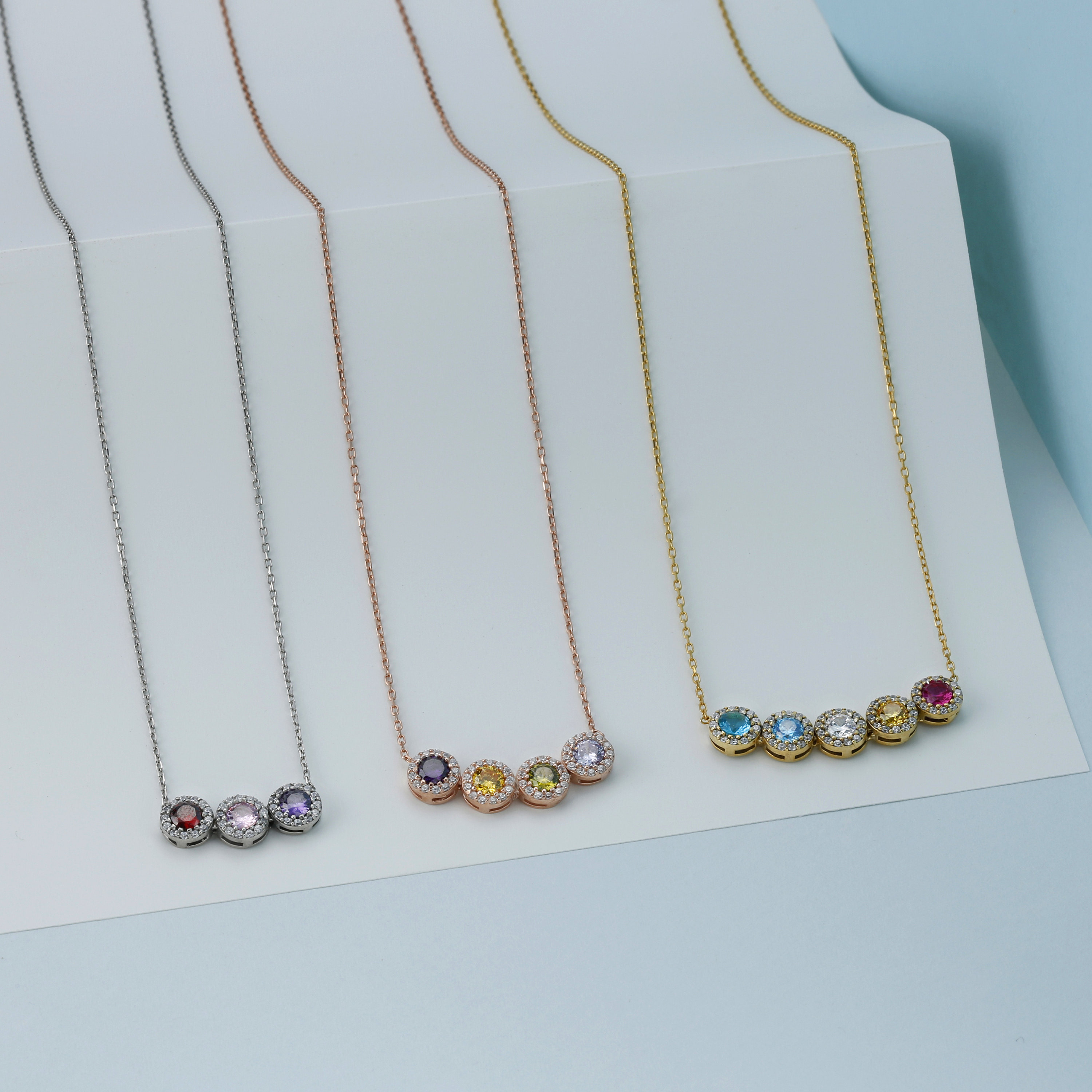 Personalized Birthstone Necklace Custom Birthstone Jewelry - Etsy