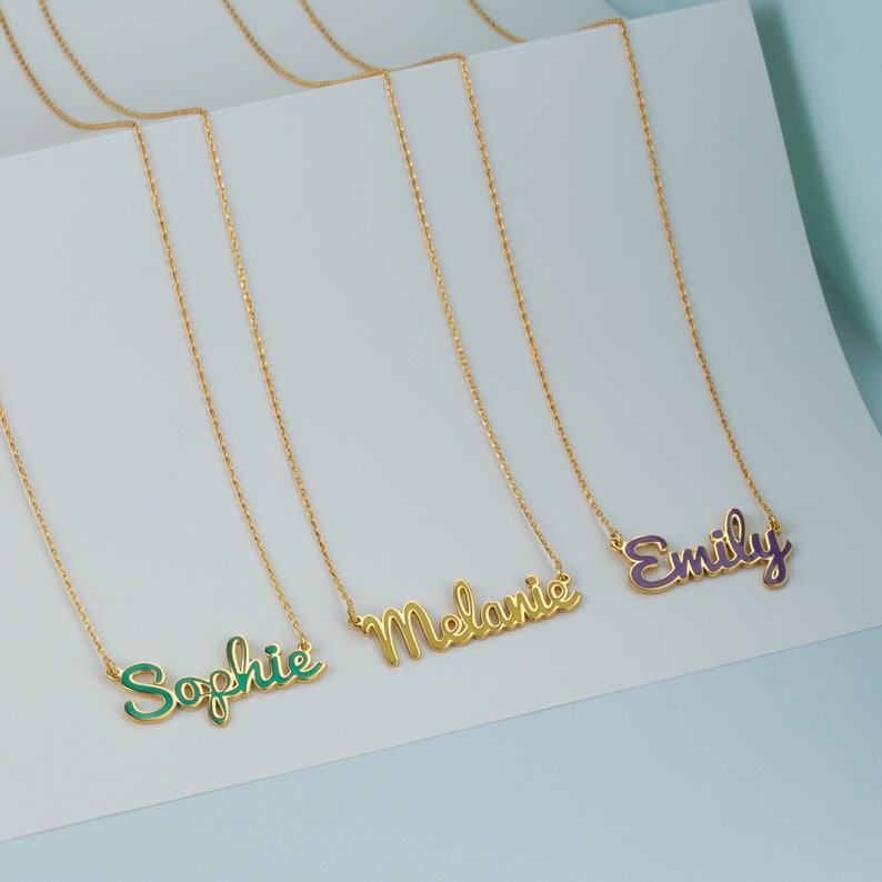 Personalized Child Name Necklace, Custom Child Girl Gift, Little Girl ...
