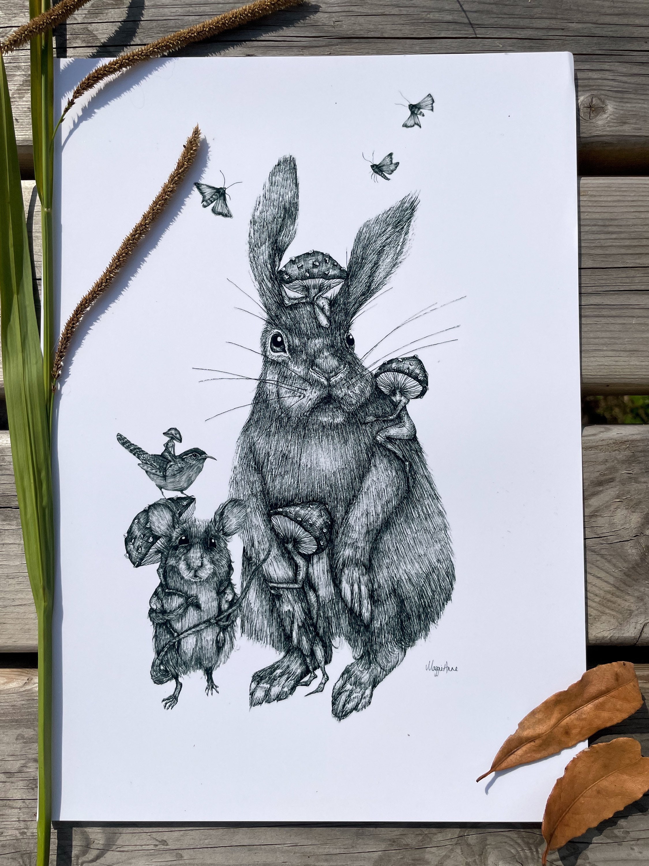The Rabbit, the Mouse and the Wren - Etsy