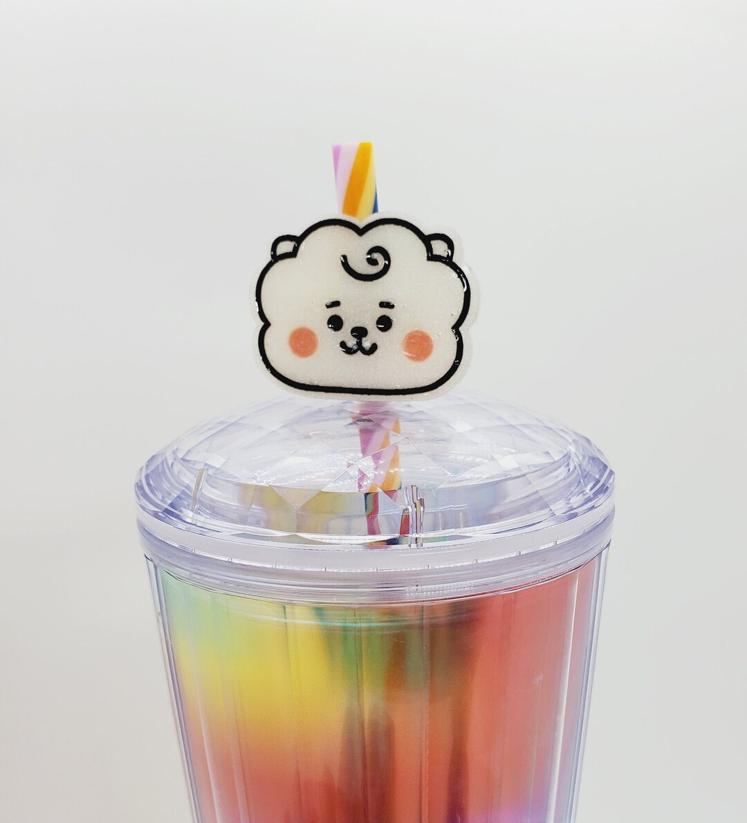 Straw Topper K-pop Korean Pop Boy Band Animal Mascot - Etsy