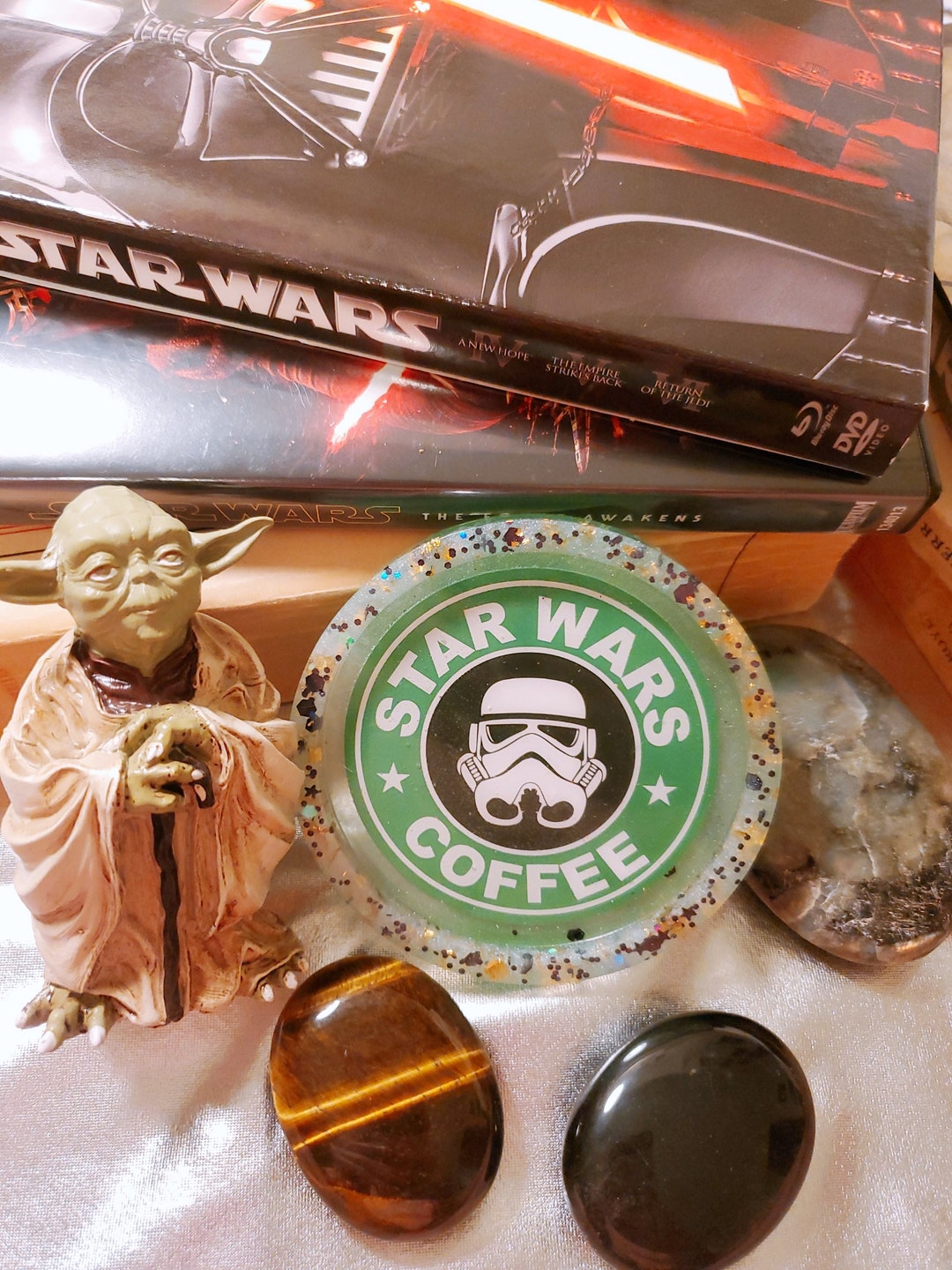 Coffee Jedi Stormtrooper Starbucks Coaster Trinket/decorative Tray ...