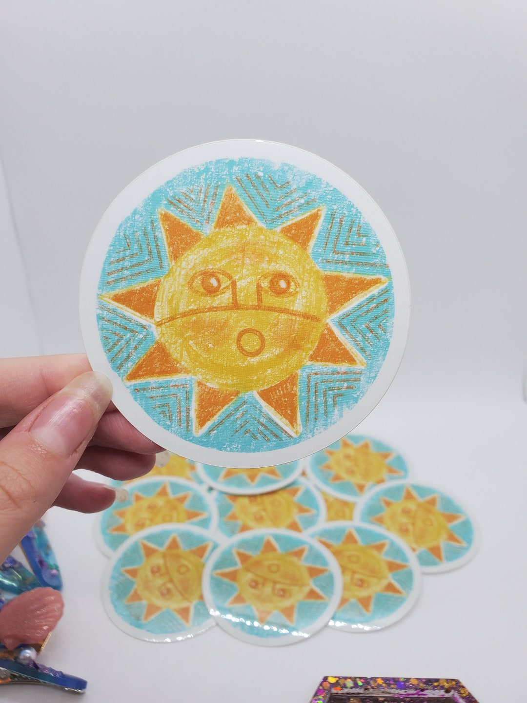 Artsy Sun Aufkleber/Vinyl Sticker - Etsy Österreich