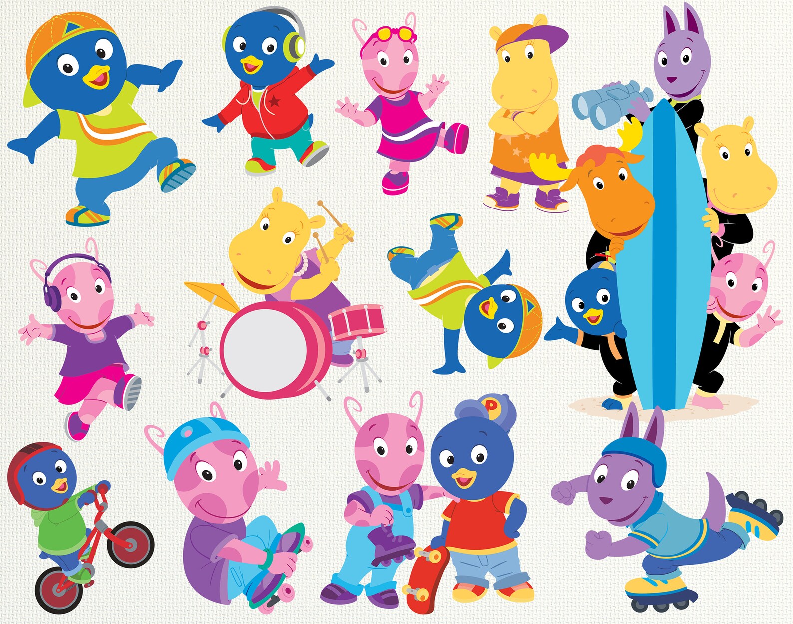 BACKYARDIGANS Clipartbackyardigans Charactersbackyardigans | Etsy