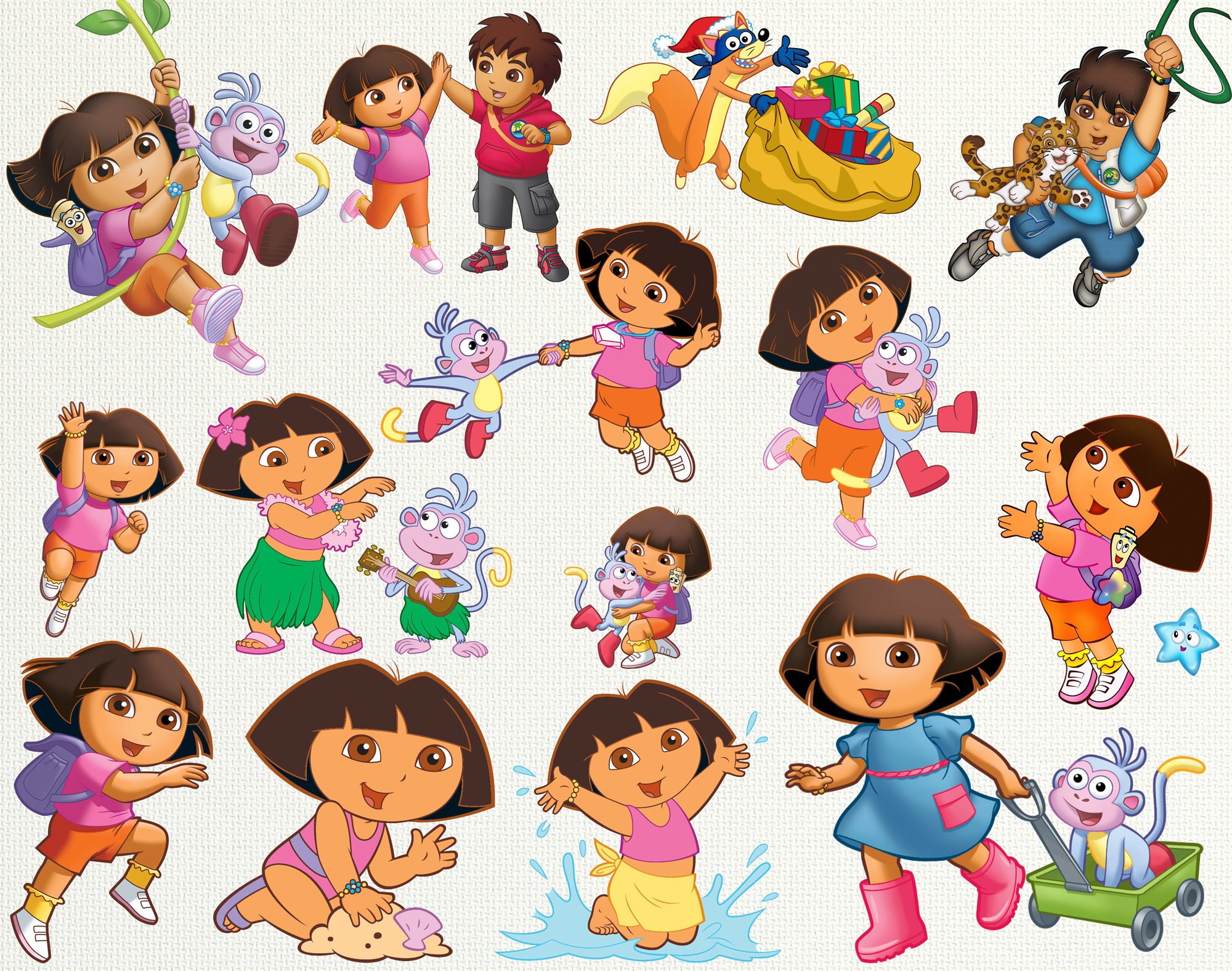 DORA THE EXPLORER clipart Dora the Explorer png Dora the | Etsy