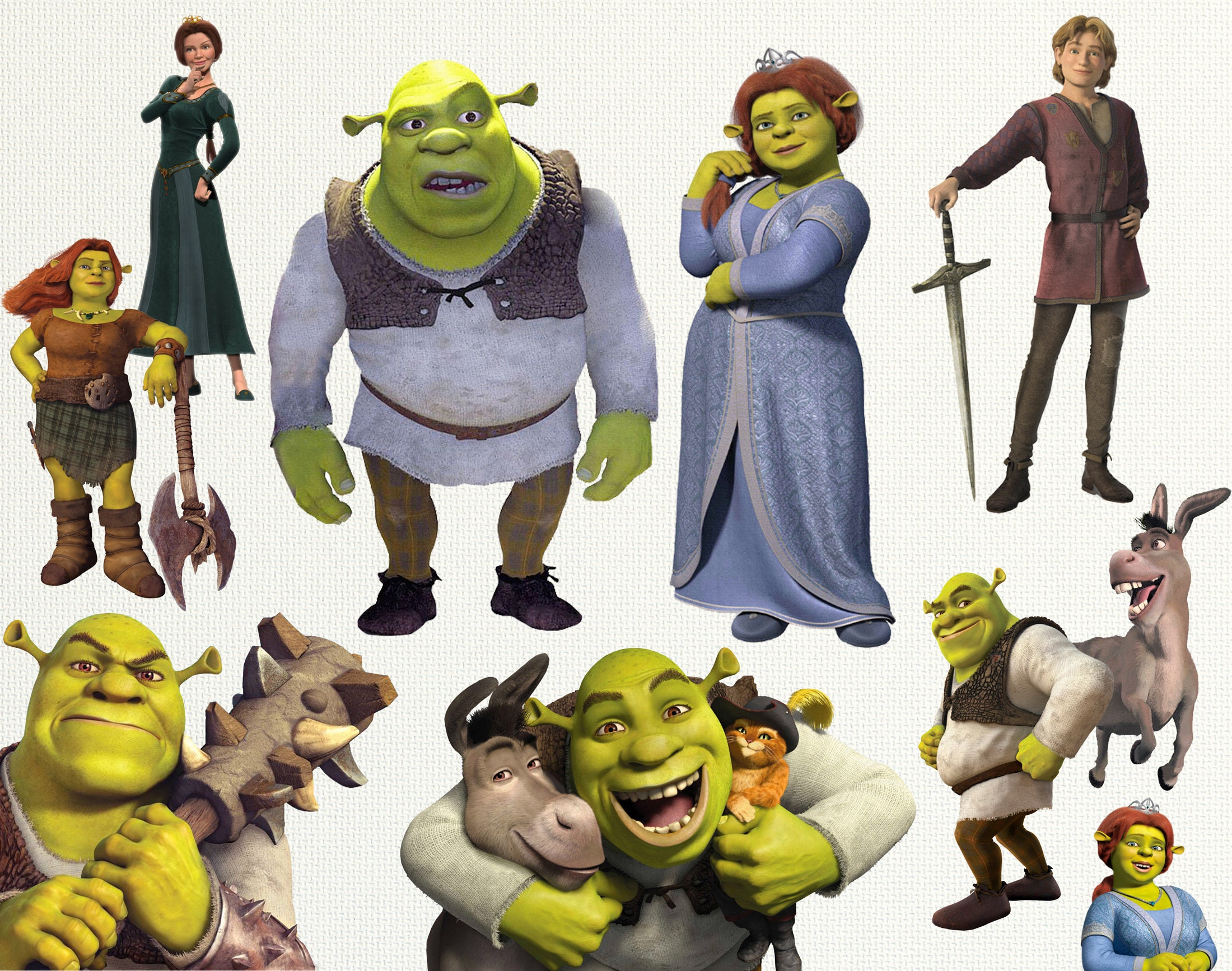SHREK Clipart Shrek Png Shrek Images Shrek Digital | Etsy UK