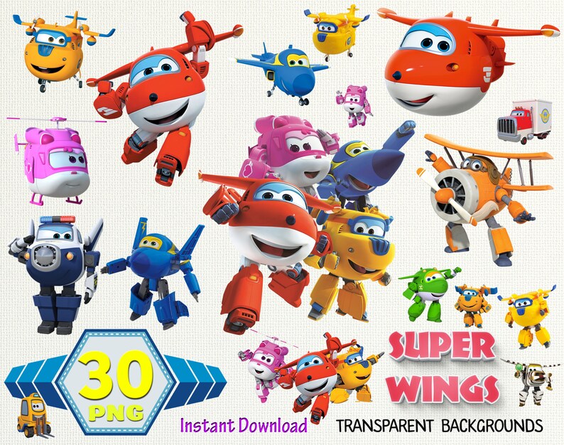SUPER WINGS clipart super wings images super wings png | Etsy