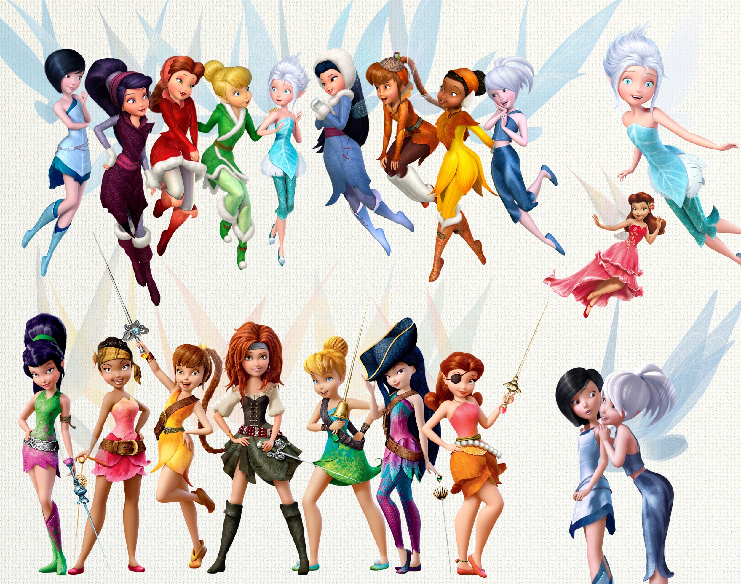 FAIRIES TINKERBELL Clipart Disney Fairies Png Tinkerbell | Etsy