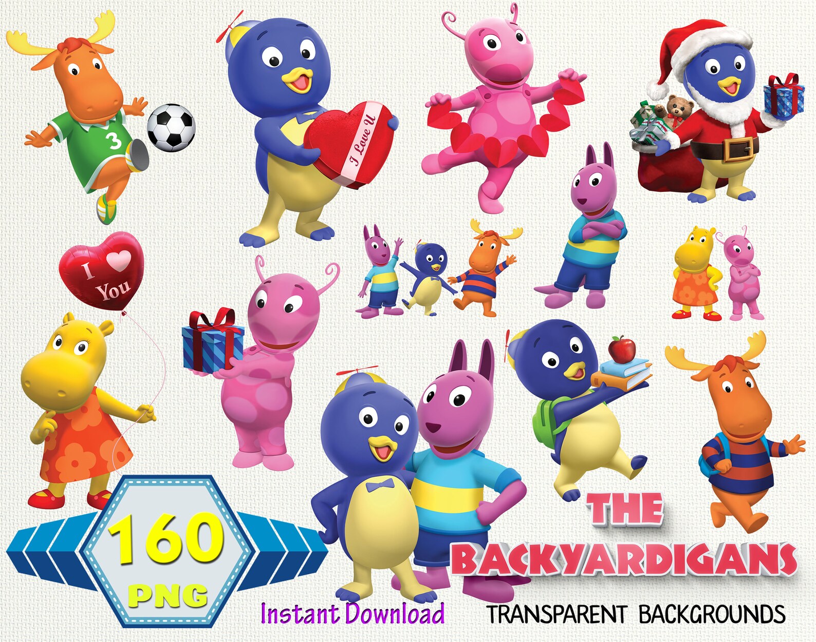 BACKYARDIGANS Clipartbackyardigans Charactersbackyardigans | Etsy