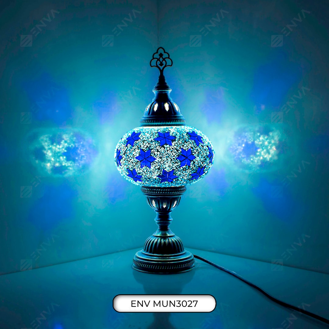 Lámpara turca Lámpara de noche de mesa de mosaico turco Opción de 10 ...