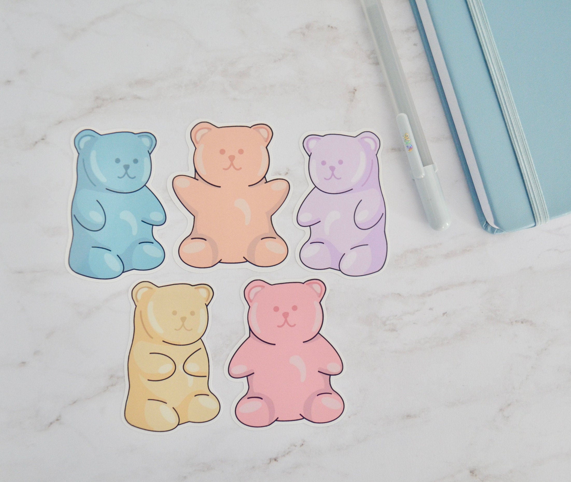 Papercraft Gummy Bear Sticker Pack 5-Piece Sticker Pack Craft Supplies ...