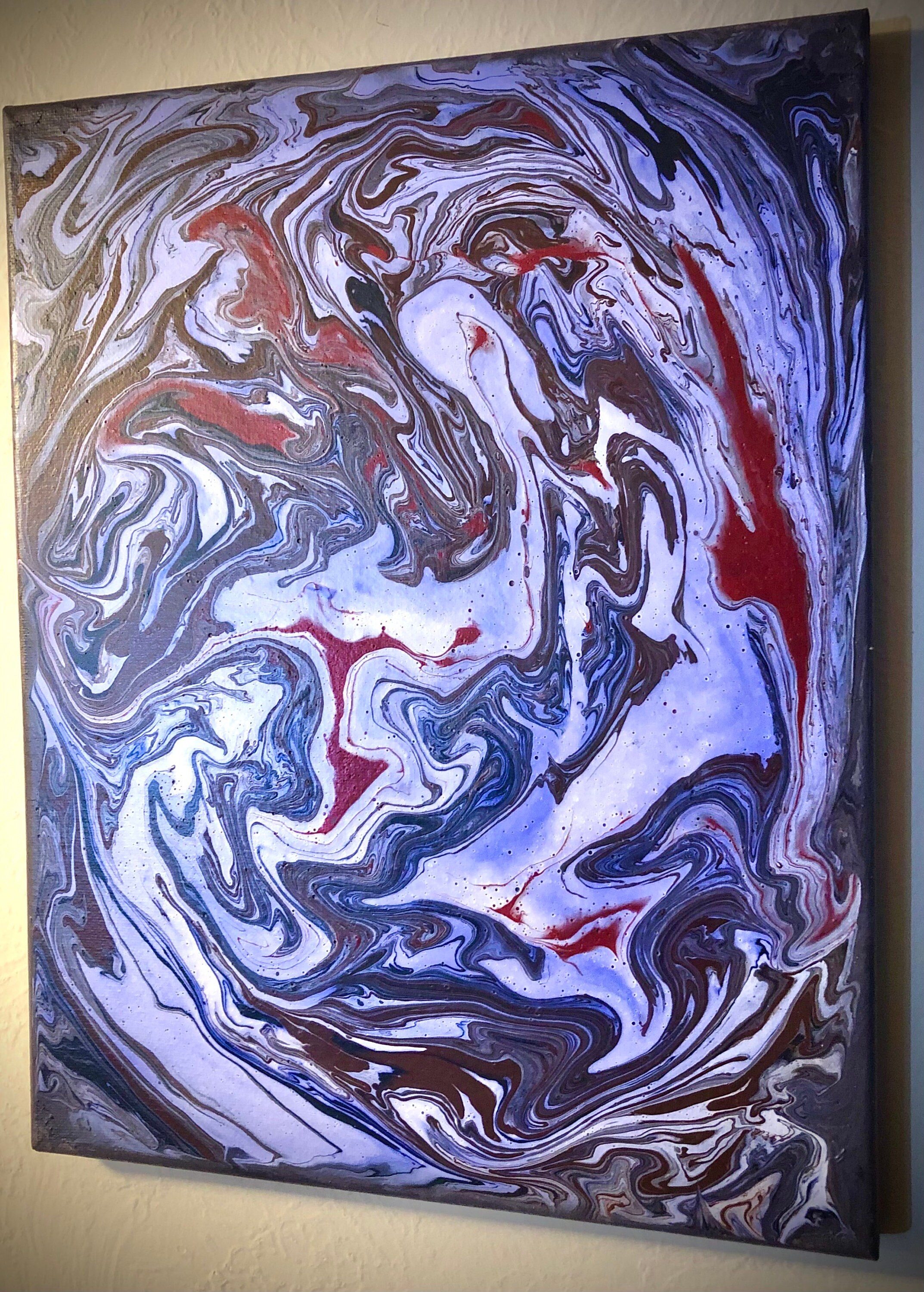 11 x 14 in. Whiteout. One of a kind original acrylic | Etsy