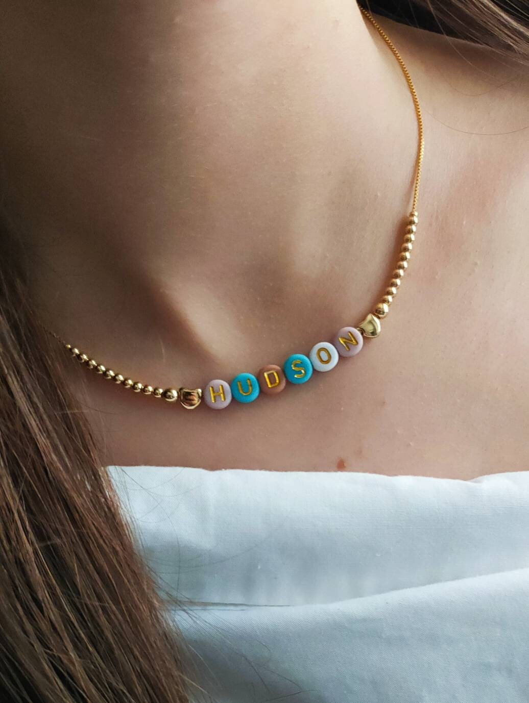 Full of Colour Name Necklaces Custom Choker Personalized - Etsy