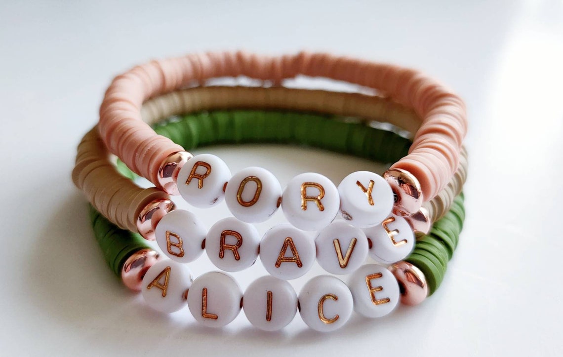 Personalized Name Custom Beaded Bracelet/ Beaded Bracelet/ | Etsy