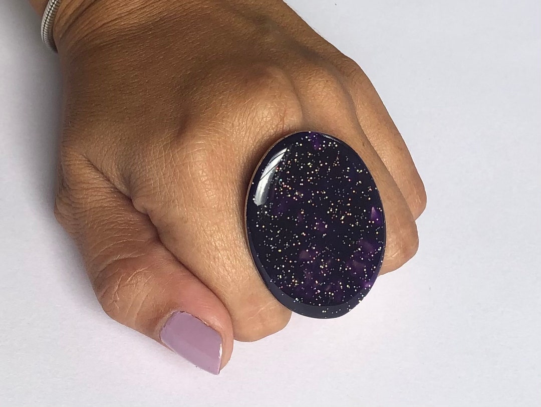 Oversized Ring, Oval Ring, Unusual and Fashion Ring, Stainless Steel ...