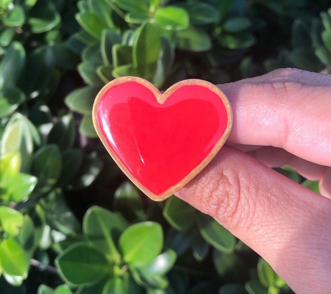 Red Heart Rings, Stainless Steel Rings and Glossy Ring - Etsy
