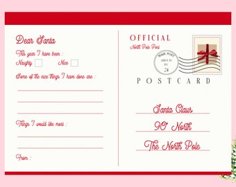 Santa Postcard | Etsy