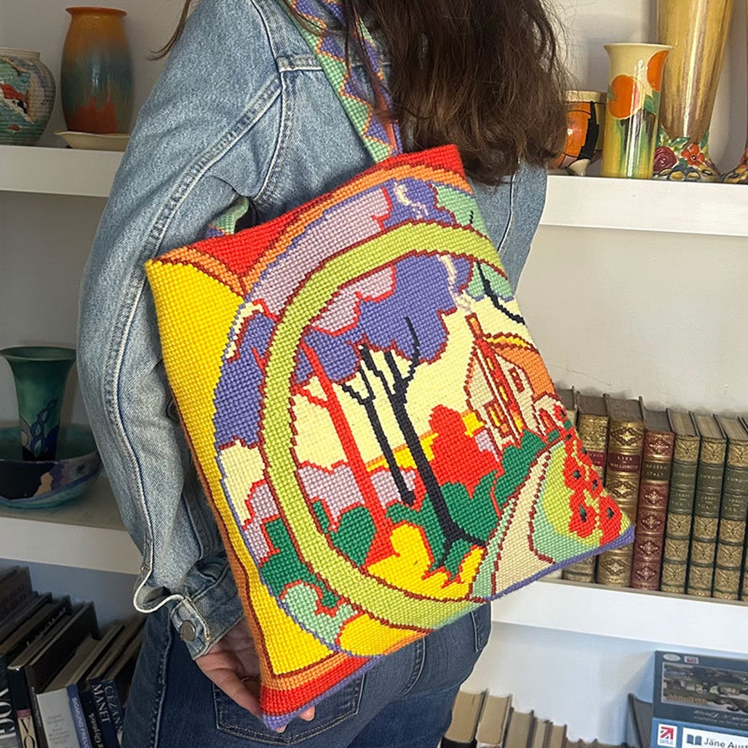 Tapestry Needlepoint Kit - Clarice Cliff Tote Bag - Bag Kit ...
