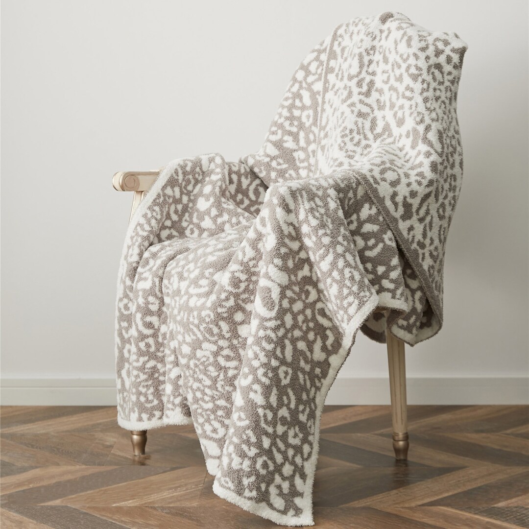Leopard Dreams Blanket Chic Cable Knitted Throw Leopard Pattern Throw ...
