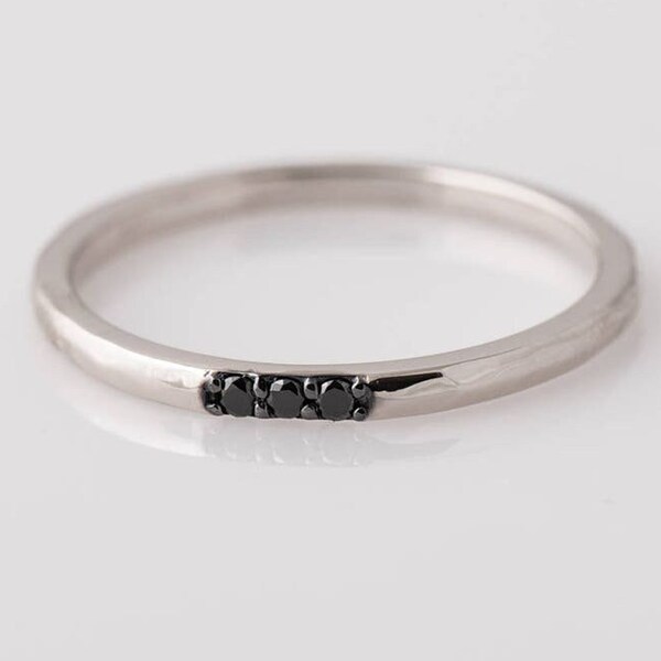 Black Diamond Ring - Etsy