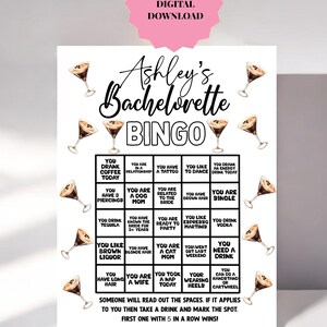 Digital Download | Personalized Espresso Martini Bachelorette Game ...