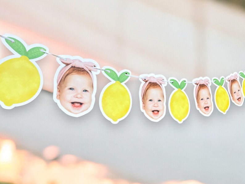 Lemon Photo Banner | Cardstock Banner | 5 Foot Long | Photo Head Banner ...