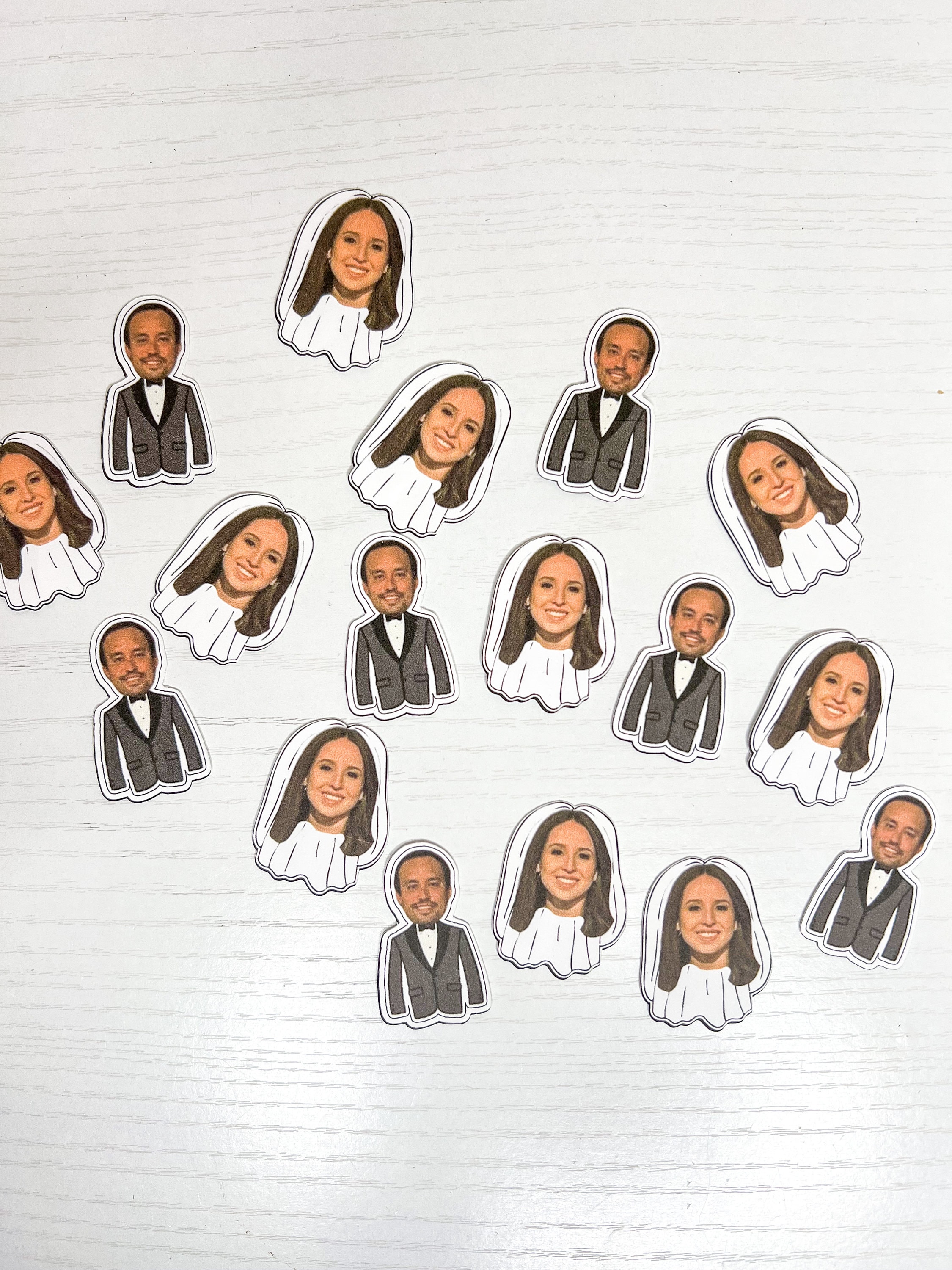 Bride and Groom Photo Head Confetti Bachelorette Bachelor - Etsy