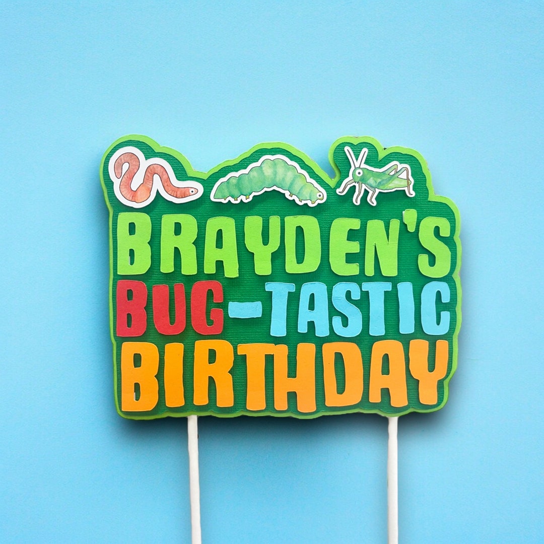 Bug Cake Topper | 6.5 Inches | Insect Cake Decorations | Bug Birthday ...