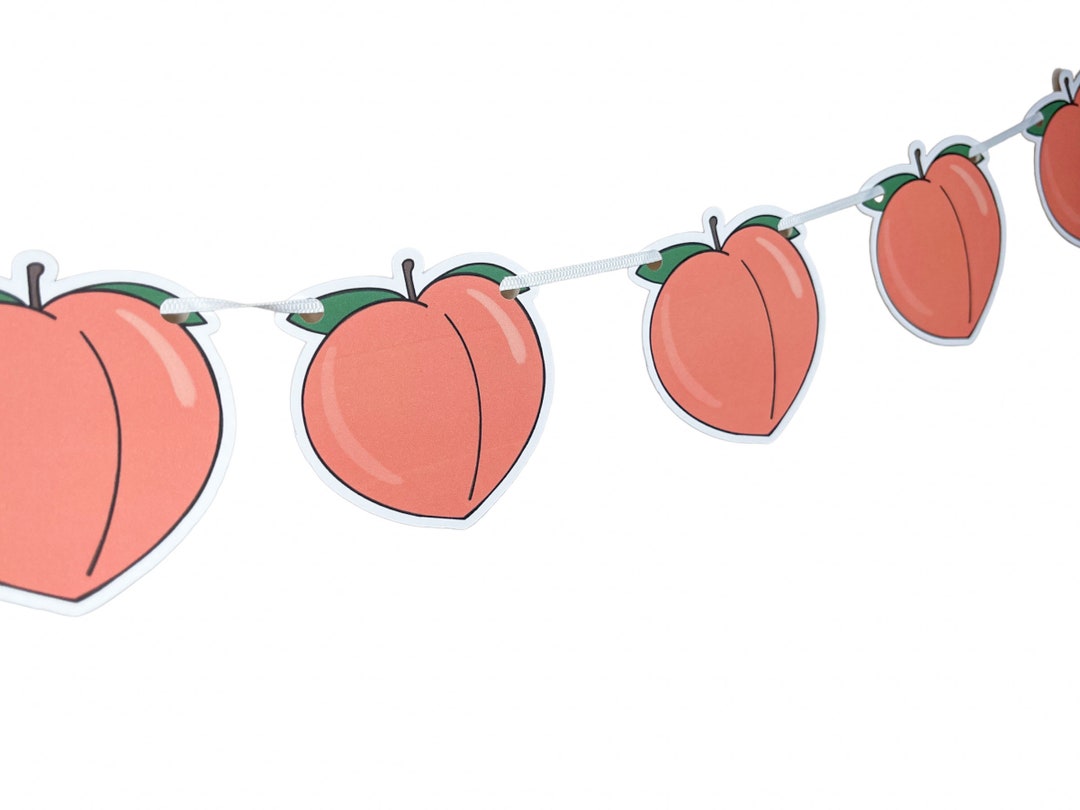 Peach Cardstock Banner 5 Foot Long Peach Theme Banner Birthday Party ...