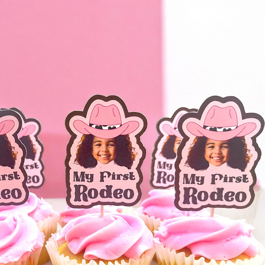 My First Rodeo Toppers Personalized Cupcake Toppers Western Theme ...