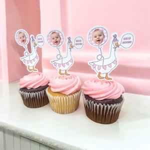 Silly Goose Cupcake Toppers | One Silly Goose Birthday Party | Custom ...