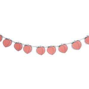 Peach Cardstock Banner 5 Foot Long Peach Theme Banner Birthday Party ...