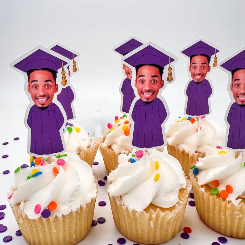 Grad Cupcake Toppers | Graduation Party Decorations | Dessert Table ...