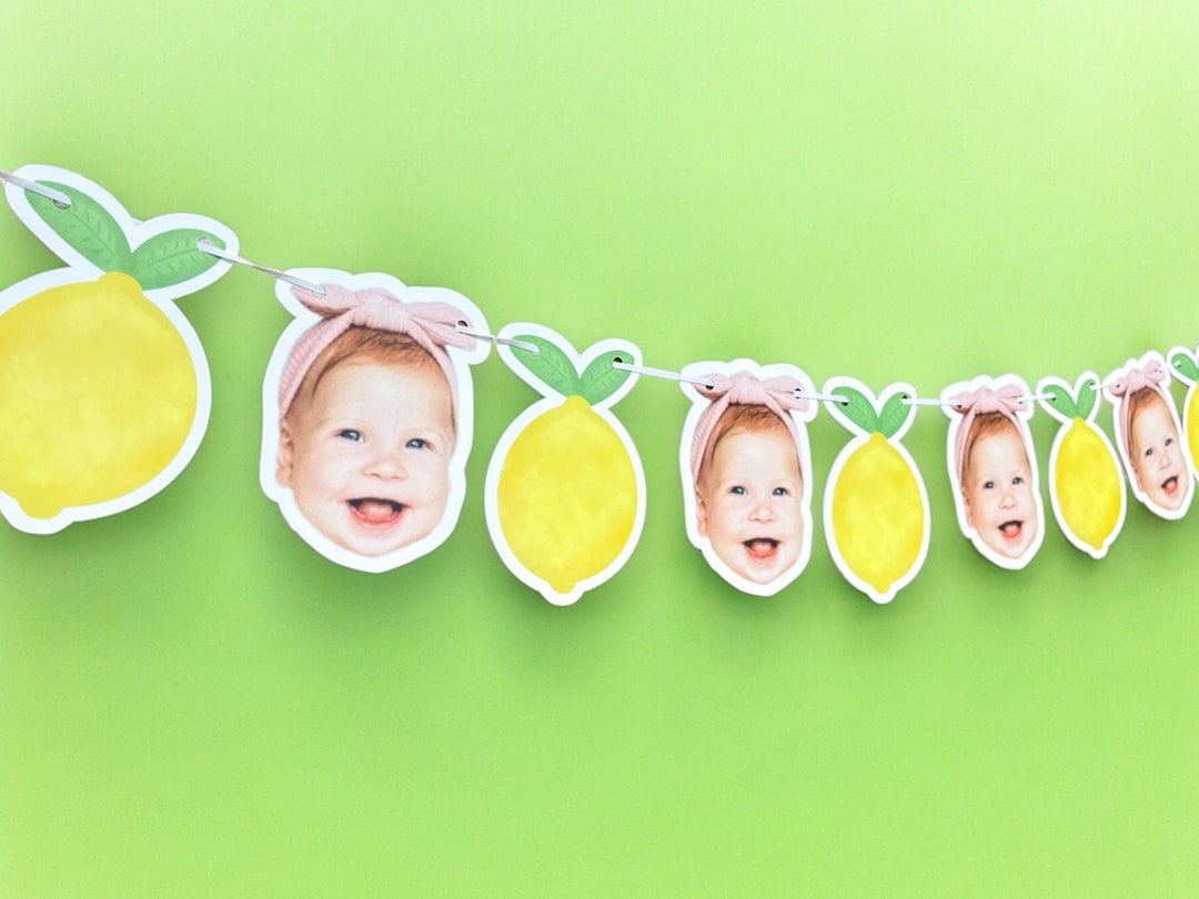 Lemon Photo Banner | Cardstock Banner | 5 Foot Long | Photo Head Banner ...