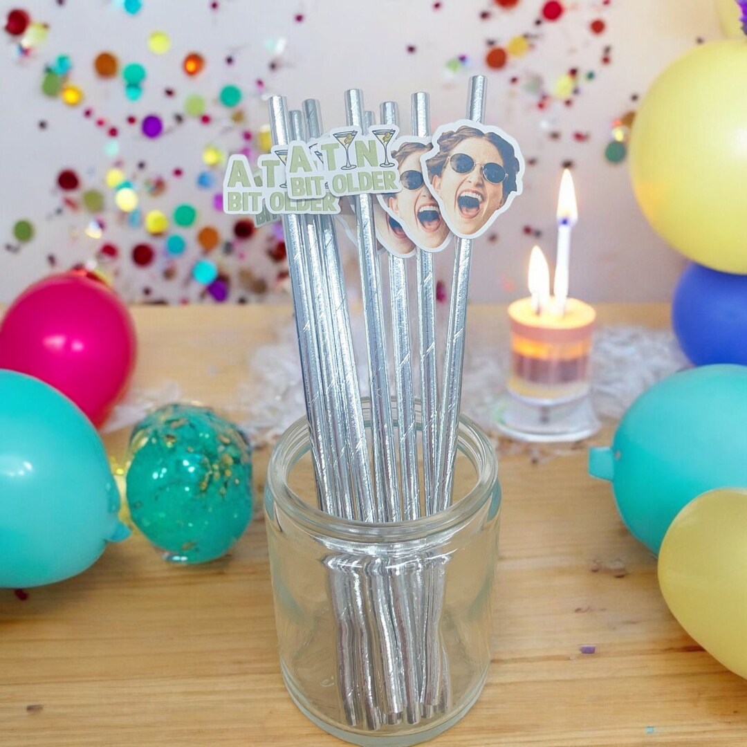 Martini Straws | Drinking Straws | A Tini Bit Older | Martini Birthday ...