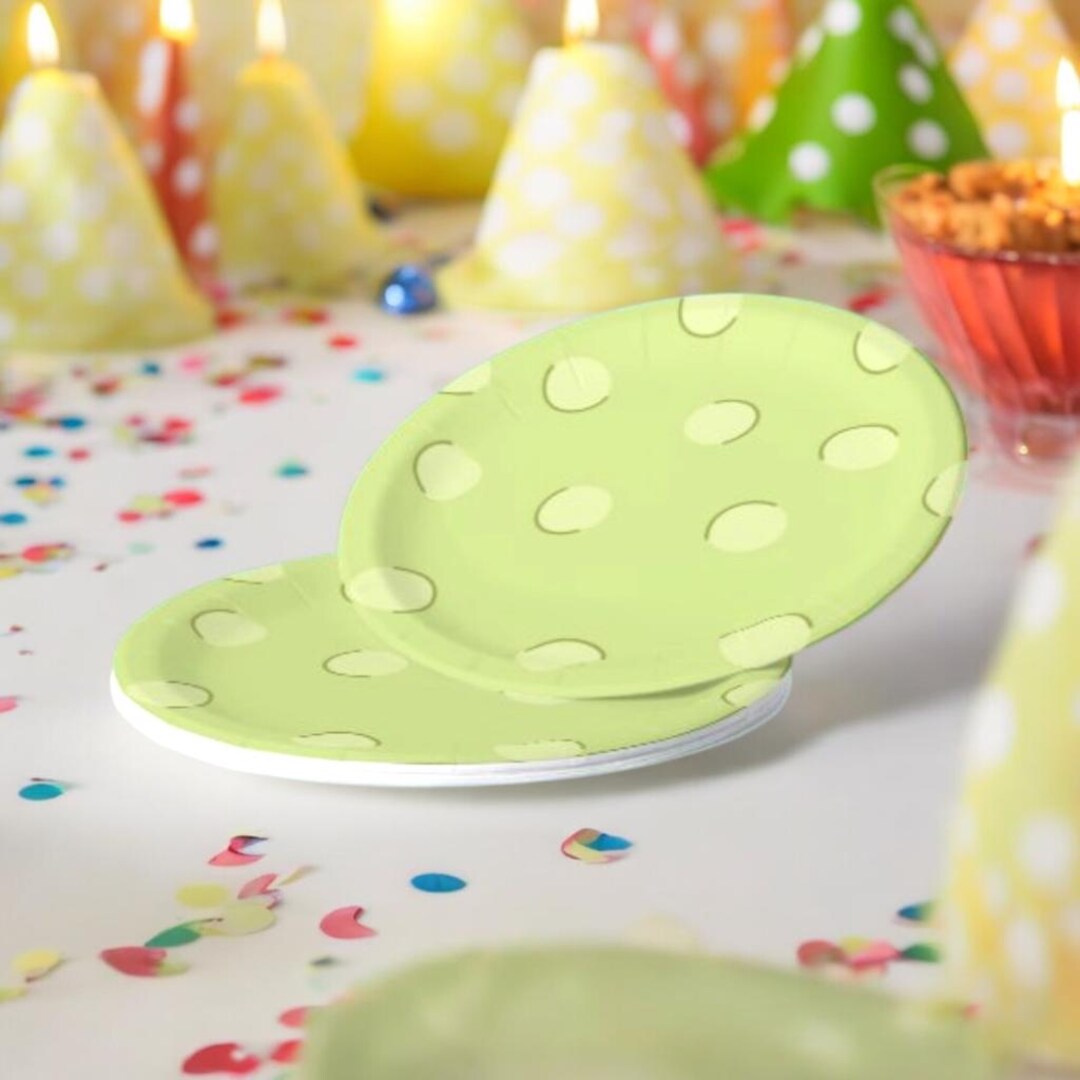 7” Round Paper Plates | Pickleball Birthday Plates | 8 Count | Dessert ...