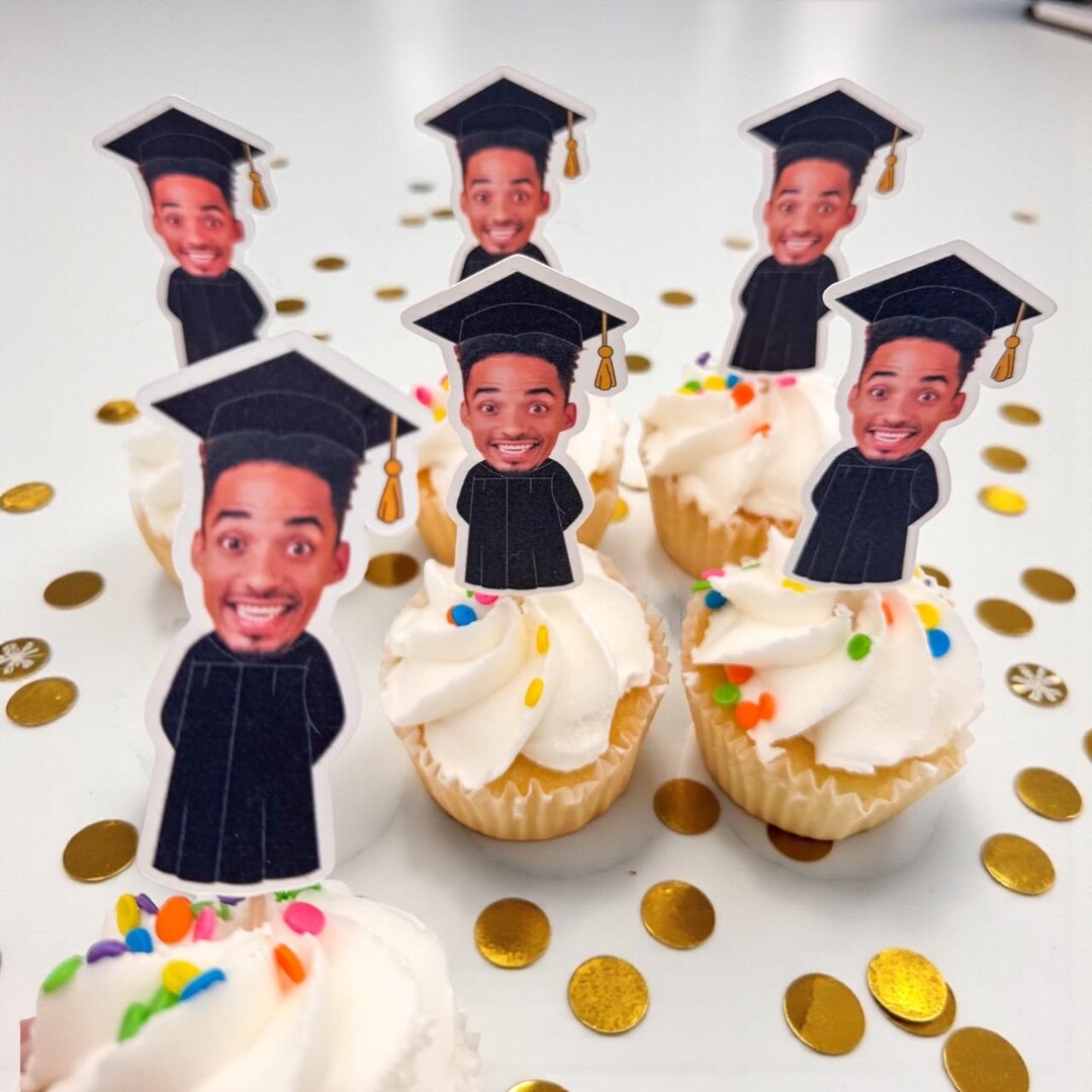 Grad Cupcake Toppers | Graduation Party Decorations | Dessert Table ...