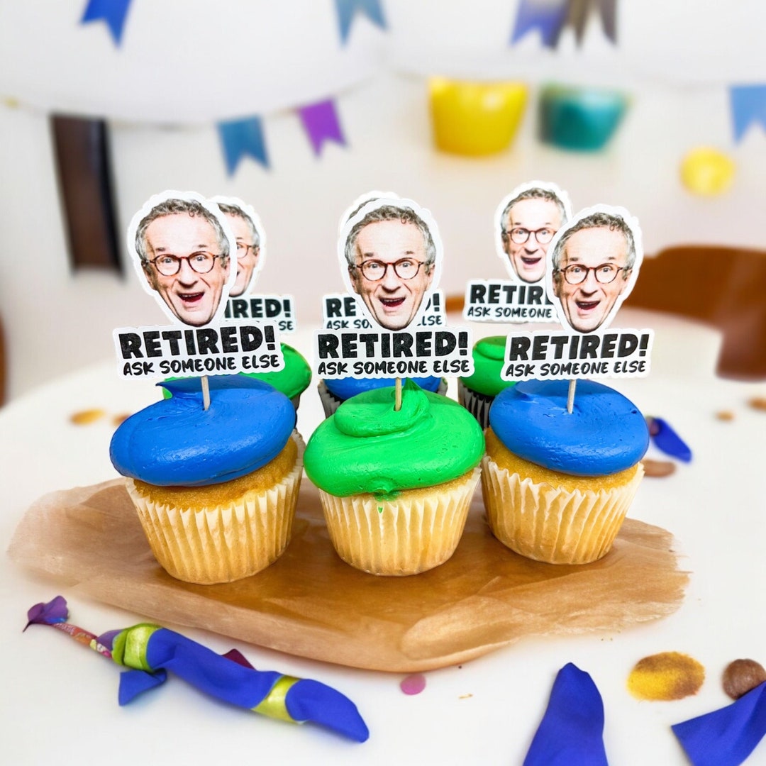 Retirement Cupcake Toppers | Retirement Party Decorations | Retirement ...