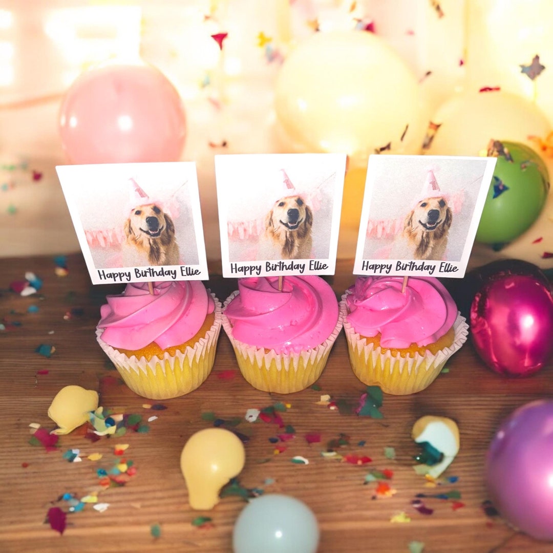 Dog Birthday Vintage Toppers | Dog Birthday | Photo Decor | Party ...