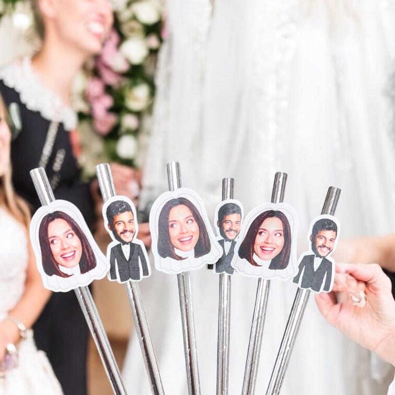 Bride & Groom Straws - Etsy