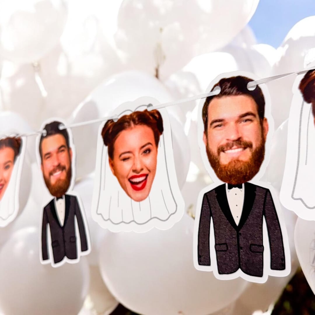 Bride and Groom Banner | Photo Head | Custom Banner | Engagement Party ...