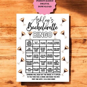 Digital Download | Personalized Espresso Martini Bachelorette Game ...