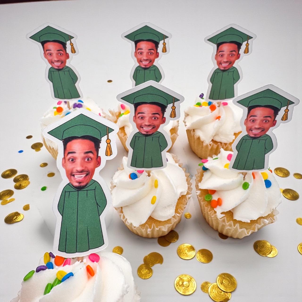 Grad Cupcake Toppers | Graduation Party Decorations | Dessert Table ...