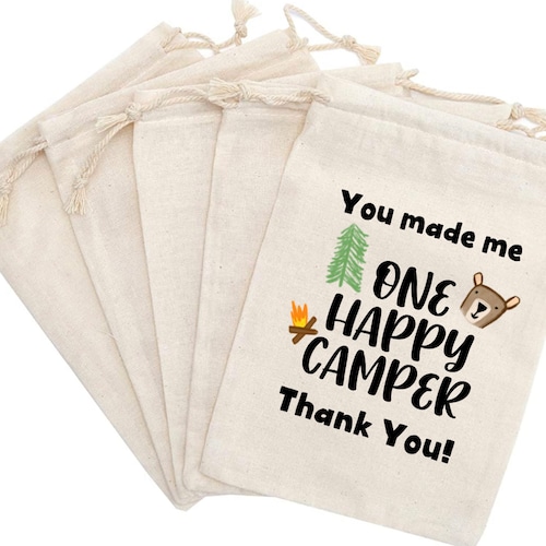 One Happy Camper Cupcake Toppers Camping First Birthday - Etsy
