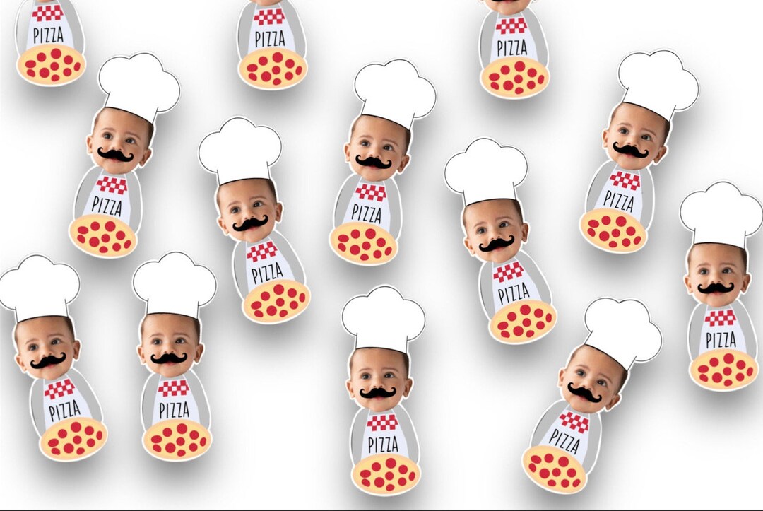 Pizza Photo Stickers Party Decorations Photo Stickers Pizza Party ...