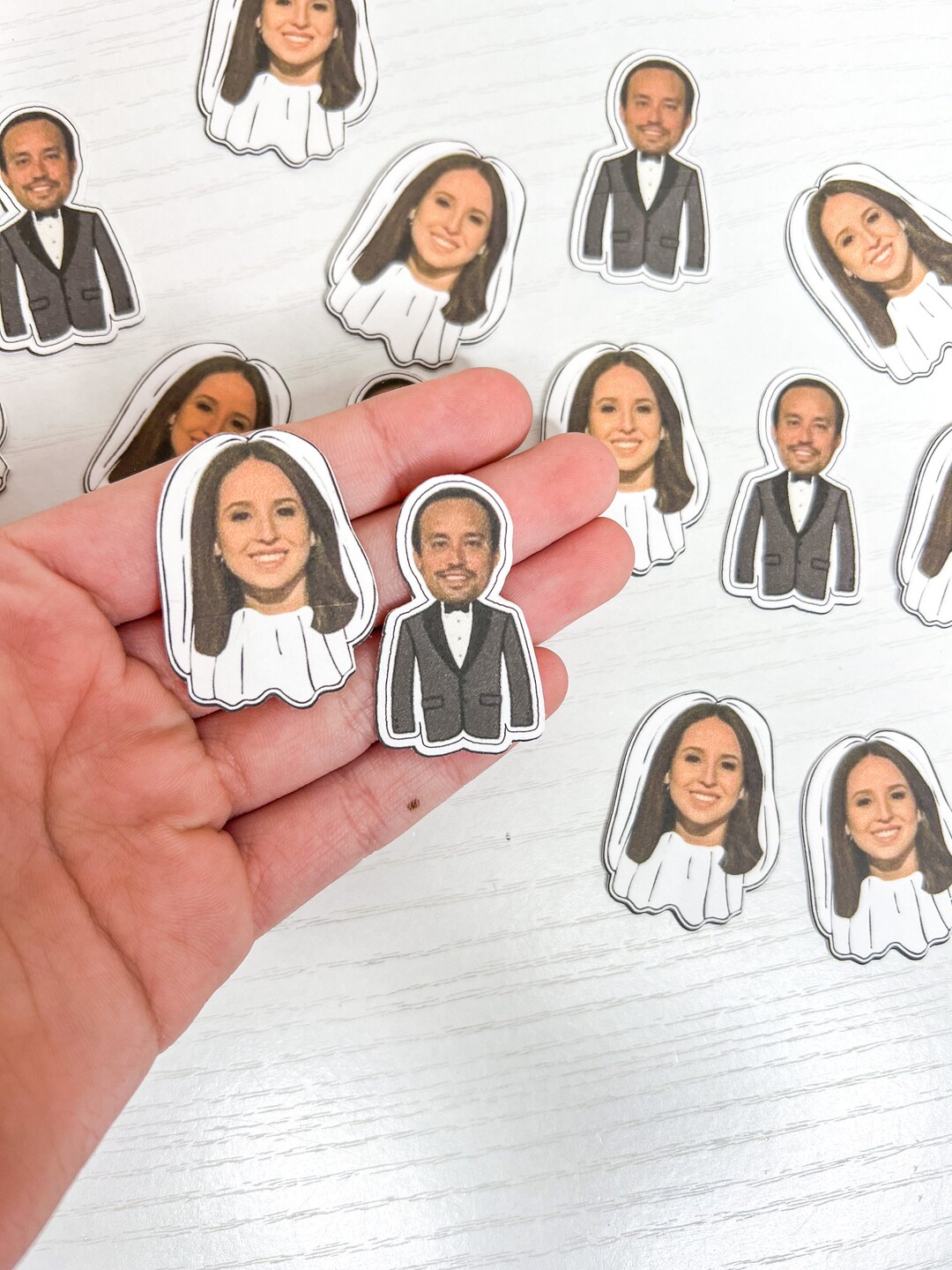 Bride and Groom Photo Head Confetti Bachelorette Bachelor Engagement ...